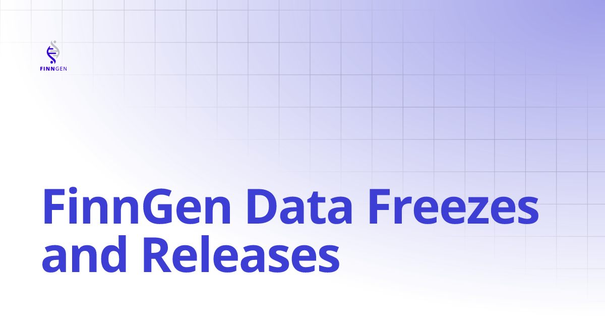 FinnGen Data Freezes and Releases | FinnGen Handbook