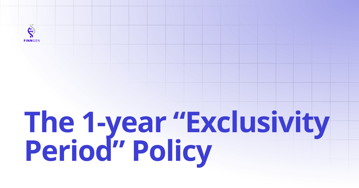 The 1-year “Exclusivity Period” Policy | FinnGen Handbook
