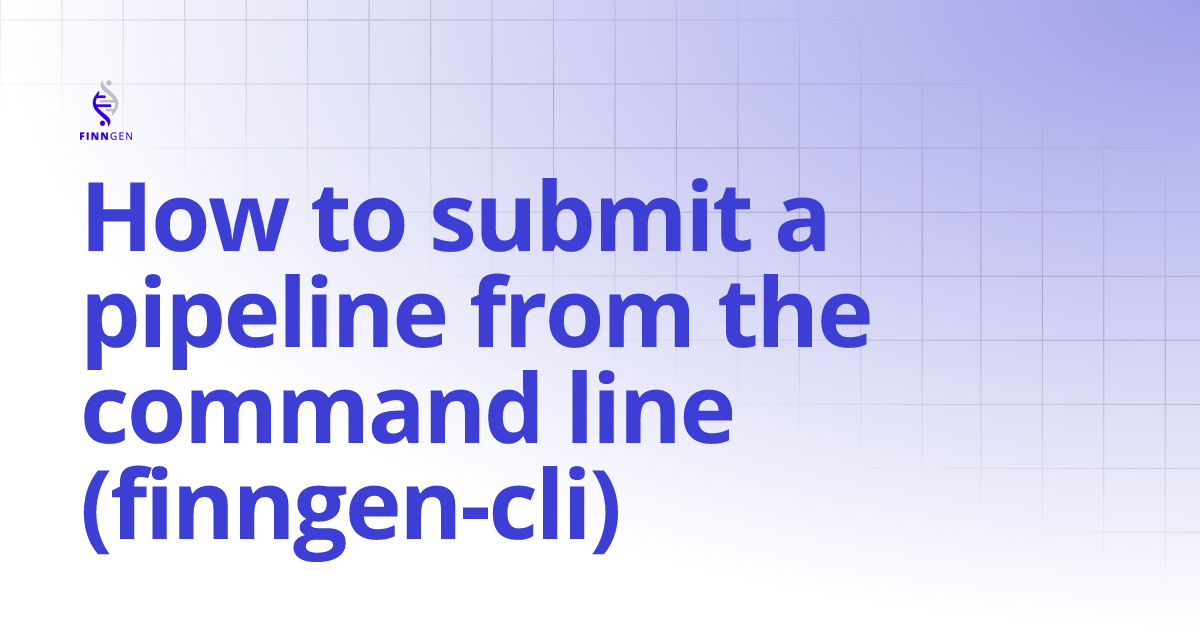 How to submit a pipeline from the command line (finngen-cli) | FinnGen Handbook