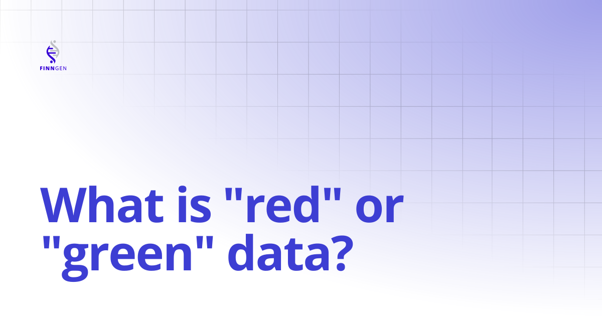 What is "red" or "green" data? | FinnGen Handbook