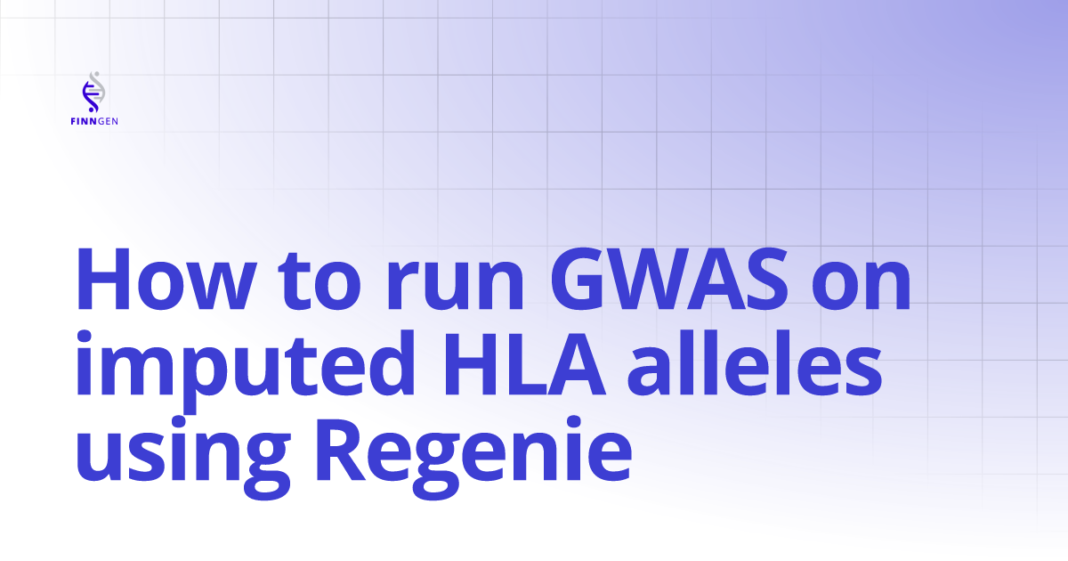 How to run GWAS on imputed HLA alleles using Regenie | FinnGen Handbook