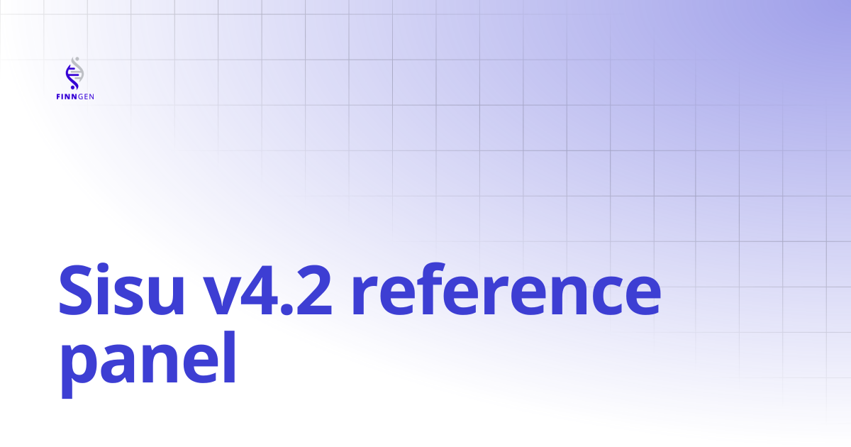 Sisu v4.2 reference panel | FinnGen Handbook
