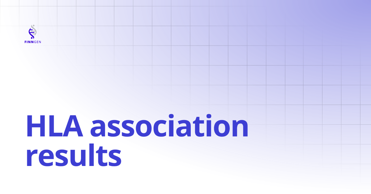 HLA association results | FinnGen Handbook