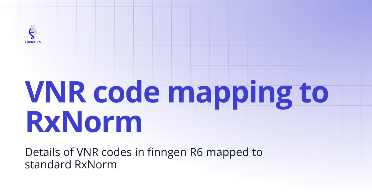 VNR code mapping to RxNorm | FinnGen Handbook