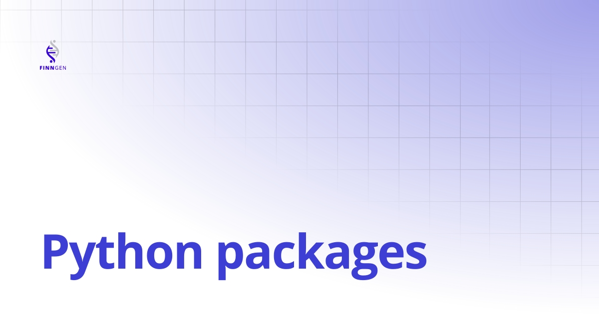 Python packages | FinnGen Handbook