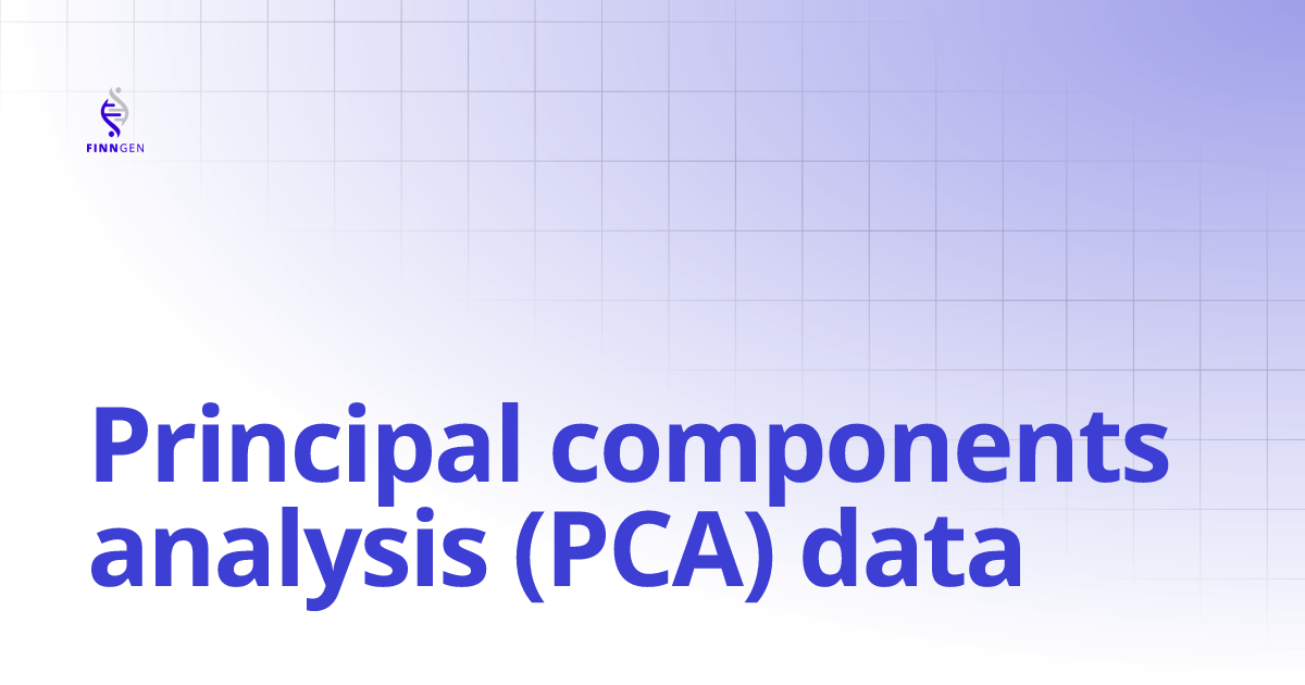Principal components analysis (PCA) data | FinnGen Handbook