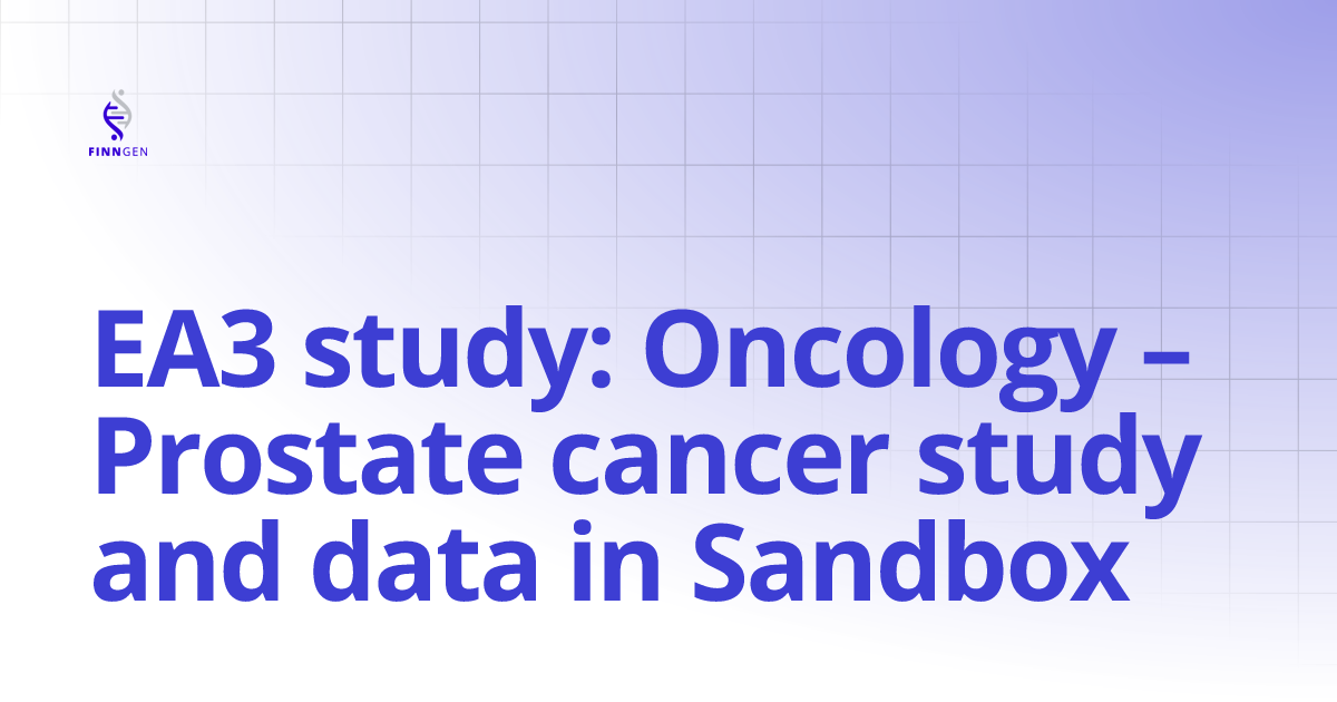 EA3 study: Oncology –Prostate cancer study and data in Sandbox ...